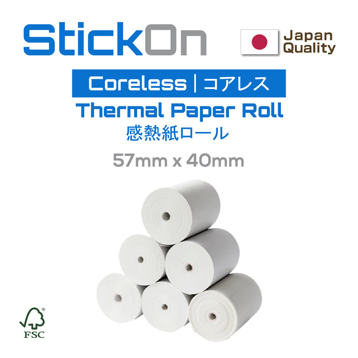 Thermal Receipt Paper 57mm x 40mm [200 Rolls] – STICKON SDN. BHD.