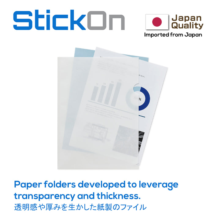 SUKEKAKE Japan Eco-Friendly Specialty Paper L-Shaped File [10 Files ...