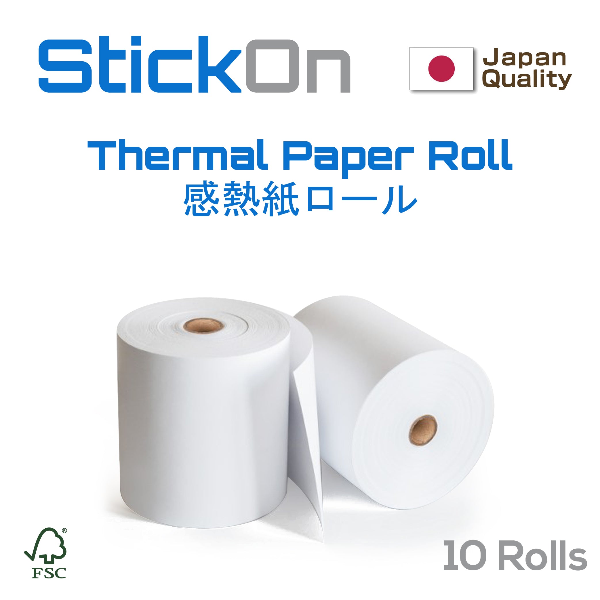 Thermal Receipt Paper Roll [Various Size] [10 Rolls] – STICKON SDN. BHD.